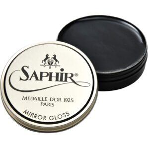 SAPHIR Medaille d’Or Mirror Gloss - Natural Wax Polish for Leather Shoes & Boots - Black