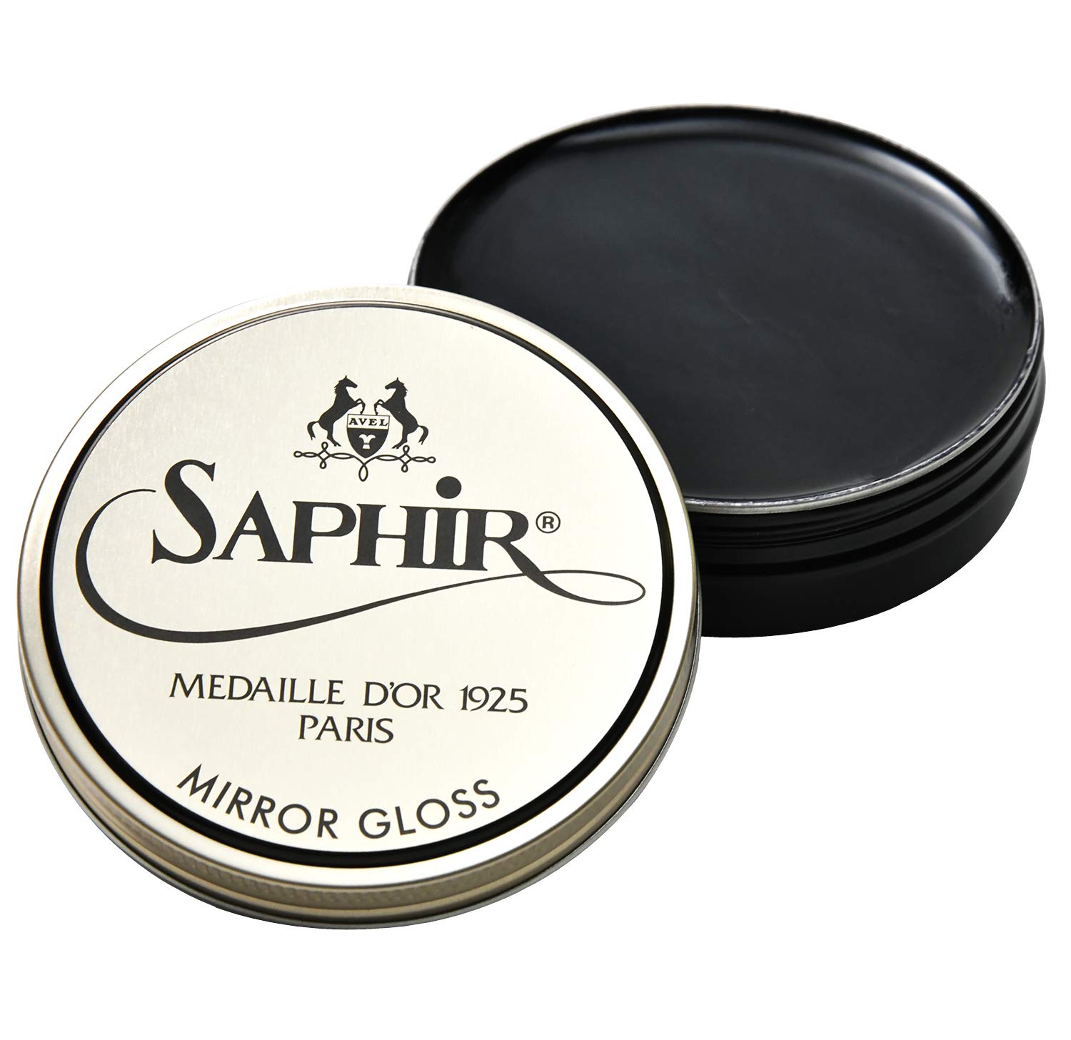 SAPHIR Medaille d’Or Mirror Gloss - Natural Wax Polish for Leather Shoes & Boots - Black