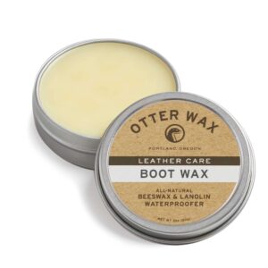 otter wax boot wax | 2oz | all-natural leather waterproofer | made in usa