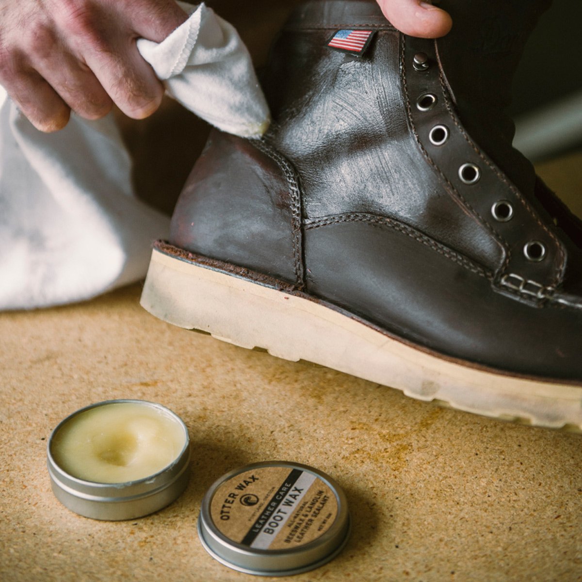 Otter Wax Boot Wax | 2oz | All-Natural Leather Waterproofer | Made in USA