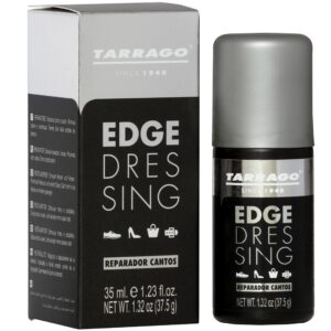 tarrago edge dressing shoe dye - 35 ml sole & heel edge dressing, repairs & color coat leather shoes edges - rubber & leather shoe sole edge & heel polish for boots & footwear - black #18