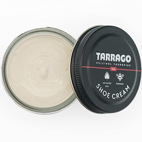 Tarrago Shoe Cream Professional Shoe Polish for Leather Boots, Shoes, Purse, Furniture Eco Friendly Leather Conditioner 1.7oz - Ivory #36