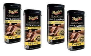 meguiar's g10900 gold class rich leather, 25 wipes, sold as 4 pack