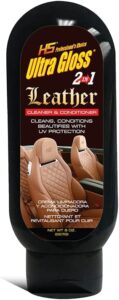 ucs leather 2 in 1 cleaner and conditioner for car interior with uv protection (8 oz)