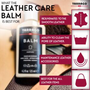 Tarrago Leather Balm Conditioner- Nourishes and Restores Color for Smooth, Patent, Exotic, and Reptile Leather - 4.23oz - Neutral #00