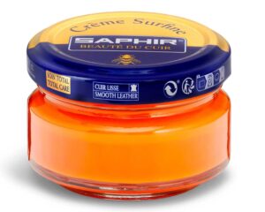 saphir creme surfine pommadier shoe polish - beeswax cream for leather products - orange