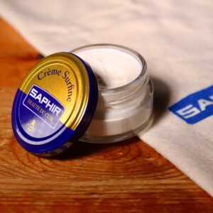 SAPHIR Creme Surfine Pommadier Shoe Polish - Beeswax Cream for Leather Products - Orange