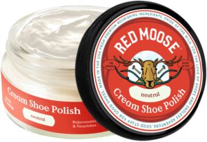 red moose premium boot and shoe cream polish neutral - made in the usa