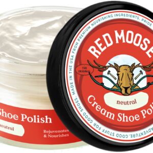 RED MOOSE Premium Boot and Shoe Cream Polish Neutral - Made in the USA