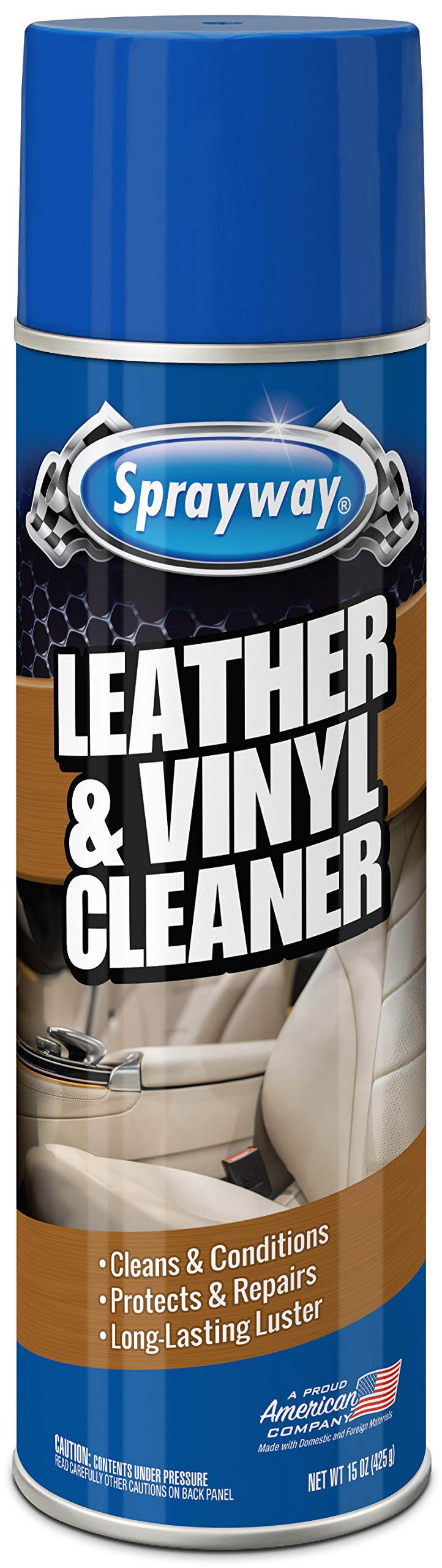 Sprayway SW896R Auto Leather and Vinyl Cleaner, 15 oz.