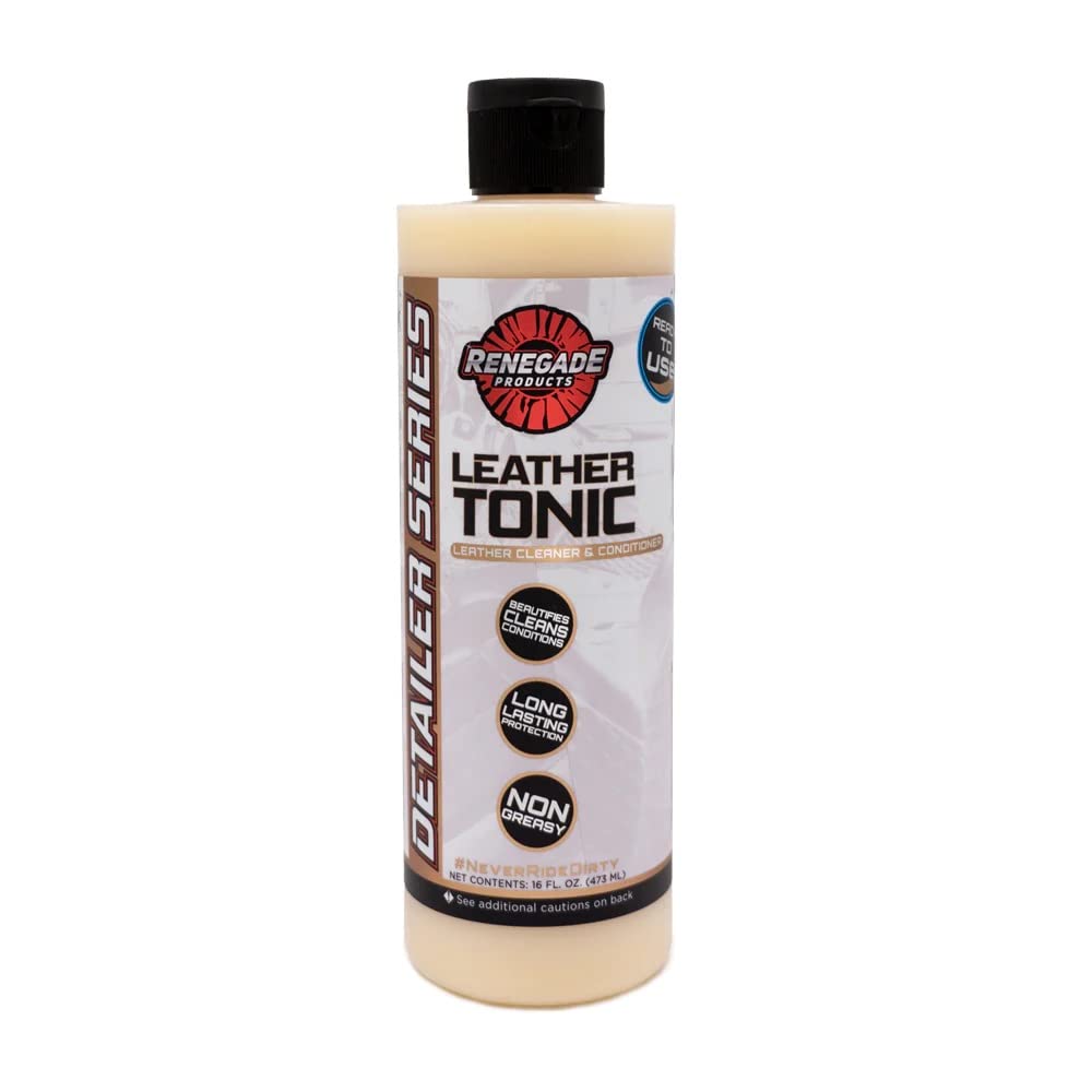 Renegade Products USA - Leather Tonic Leather Cleaner & Conditioner for Use on Leather Apparel, Furniture, Car Interiors, Shoes, Boots, Bags & More