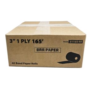 (40 Rolls) 3" x 165' 1 Ply Bond (Non –Thermal) Made in USA STAR SP 700 Kitchen Printer Paper POS Receipt Cash Register for SRP 275 SMP 200 TMU200 MP500 NCR 2174 XR200 IMPACT Printers Requires Ribbons