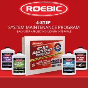 Roebic SMP-1000-PAK-1 Complete Septic System Maintenance Kit: 4 Quarts, Pack of 1, All-in-One Solution for Septic System Care