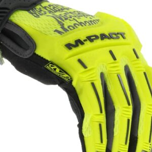 Mechanix Wear: Hi-Viz M-Pact Work Gloves (Small, Fluorescent Yellow)