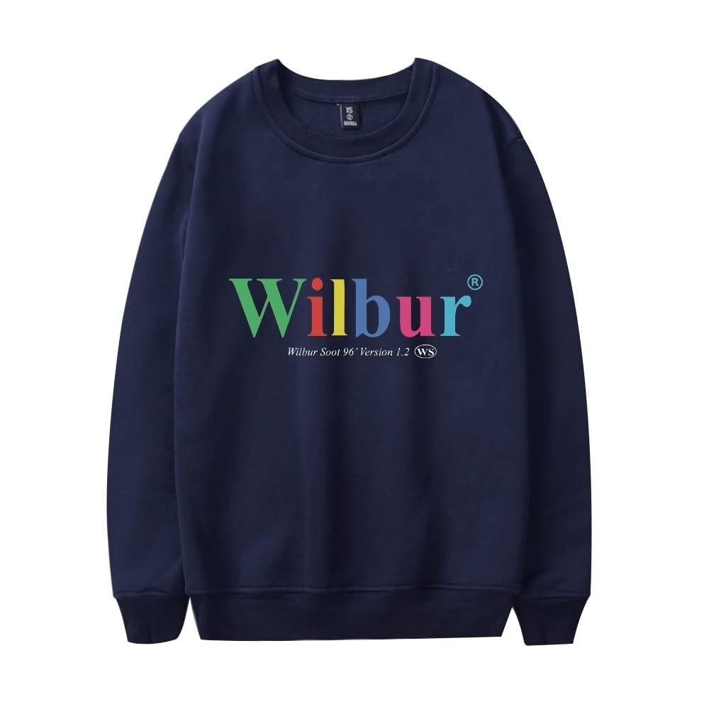 GFYXGS Wilbur Soot Dream Team SMP Merch Crewneck Long Sleeve Fashion Sweatshirt Men Women Casual Clothes Tops (Navy,L)