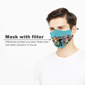 Dream SMP Lmanburg Merch Decor Mask Breathable Neck Gaiter Reusable Mouth Cover Face Decor Balaclava for Men and Women 1 PCS