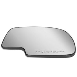 dna motoring smp-059-r factory oe style right/passenger side door rear view mirror glass lens [compatible with 99-07 silverado & sierra / 00-06 suburban & tahoe / 02-06 avalanche (with heat)]