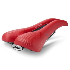 selle smp hybrid bike saddle - red