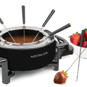 Nostalgia FPS6BK Electric Fondue Pot, Small, Black