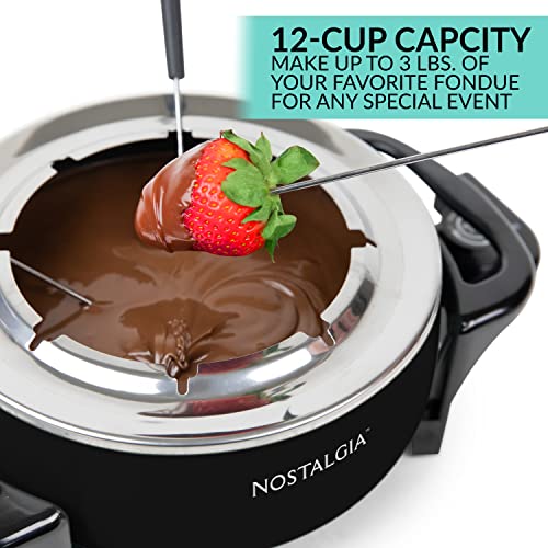 Nostalgia FPS6BK Electric Fondue Pot, Small, Black