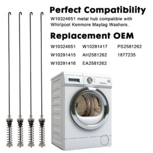 W11217817 Washer Suspension Rod Kit Compatible with Whirlpool Maytag Kenmore Amana Washing Machines Replaces W11159470 W11226768