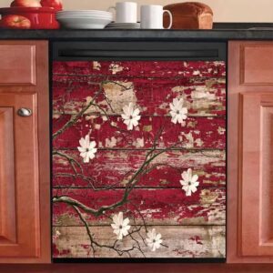 medu dishwasher magnet cover panel country floral kitchen decoration sticker refrigerator magnets decorative cabinet appliance front 23" x 26"