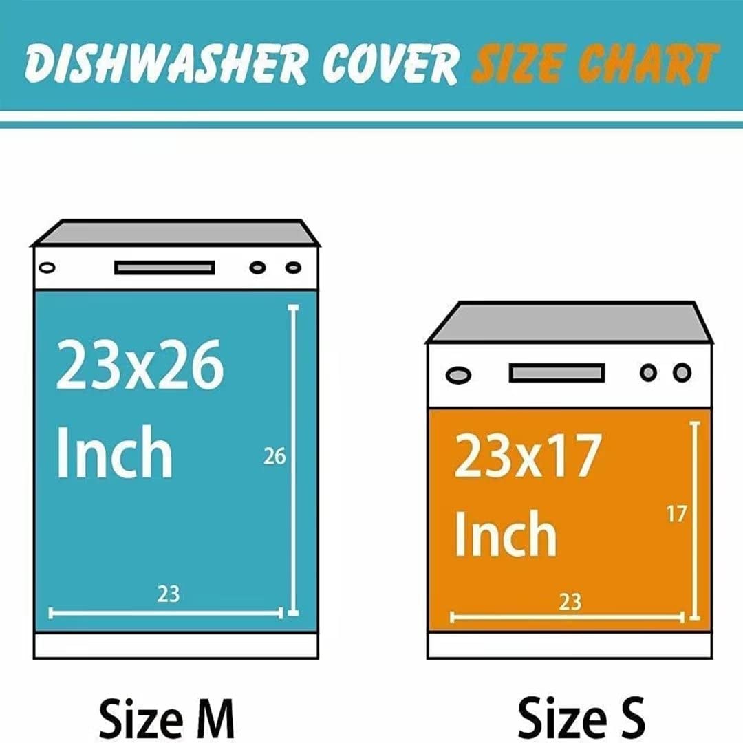 MEDU Dishwasher Magnet Cover Panel Country Floral Kitchen Decoration Sticker Refrigerator Magnets Decorative Cabinet Appliance Front 23" X 26"