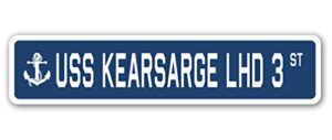 uss kearsarge lhd 3 street sign us navy ship veteran sailor gift