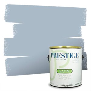 prestige paints interior paint and primer in one, 1-gallon, satin, comparable match of sherwin williams* windy blue*