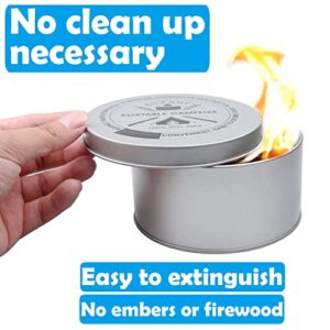 EUPNHY 2 Pack Portable Campfire | Portable Fire Pit | smores maker | Lightweight and Portable | 3-5 Hours of Burn Time | Convenient-No Embers-No Hassle | Great Gifts for Picnics, Camping and More