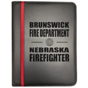 compatible with brunswick nebraska fire departments firefighter thin red line firefighters portfolio padfolio organizer firefighter's prayer print thin red line maltese cross decal pack of 1