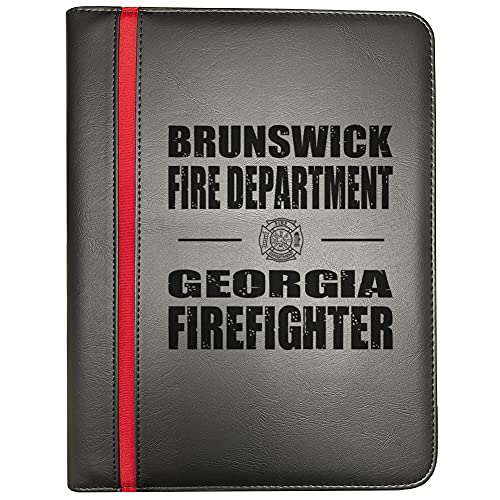 Compatible with Brunswick Georgia Fire Departments Firefighter Thin Red Line Firefighters Portfolio Padfolio Organizer Firefighter's Prayer Print Thin Red Line Maltese Cross Decal Pack of 1