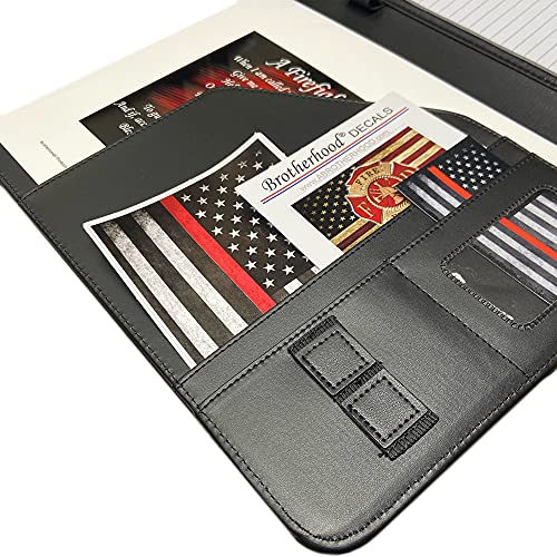 Compatible with Brunswick Georgia Fire Departments Firefighter Thin Red Line Firefighters Portfolio Padfolio Organizer Firefighter's Prayer Print Thin Red Line Maltese Cross Decal Pack of 1