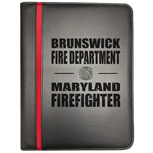 compatible with brunswick maryland fire departments firefighter thin red line firefighters portfolio padfolio organizer firefighter prayer print thin red line maltese cross decal pack of 1