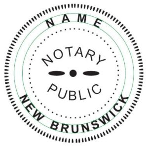 New IMPRUE Round Self-Inking Notary Seal Rubber Stamp - New Brunswick