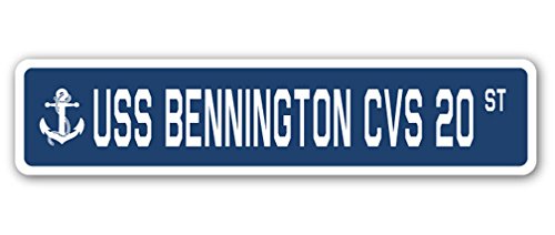 USS Bennington CVS 20 Street Sign us Navy Ship Veteran Sailor Gift