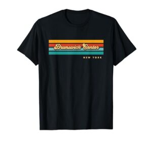 vintage sunset stripes brunswick center, new york t-shirt