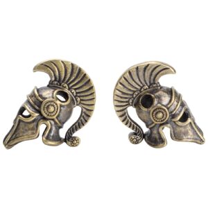 luozzy 2pcs spartan helmet diy pendant decor brass small spartan helmet ornament