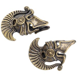 LUOZZY 2PCS Spartan Helmet DIY Pendant Decor Brass Small Spartan Helmet Ornament