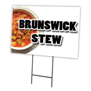 brunswick stew 18"x24" yard sign & stake | advertise your business | stake included image on front only | made in the usa