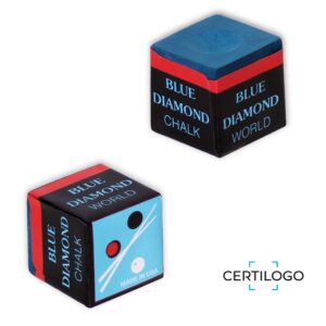 Blue Diamond Billiard Pool Cue Chalk w/Certilogo protection - 4 pcs by Longoni