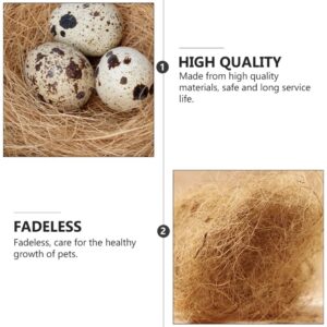 POPETPOP Coconut Fiber for Birds, Nesting Box Pads Chicken Nesting Pads Natural Coconut Fiber Nest Lining Material for Small Birds and Animals for Nest Building Bedding Hideouts 500g