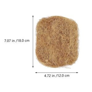 POPETPOP Coconut Fiber for Birds, Nesting Box Pads Chicken Nesting Pads Natural Coconut Fiber Nest Lining Material for Small Birds and Animals for Nest Building Bedding Hideouts 500g