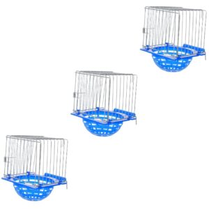 ipetboom 3pcs hatching nest hollow cage nest canary nest for cages pigeon nest bowl parrot breeding nest bird hanging cage parrot nest basin bird nesting bowl iron wire breeding box pearl