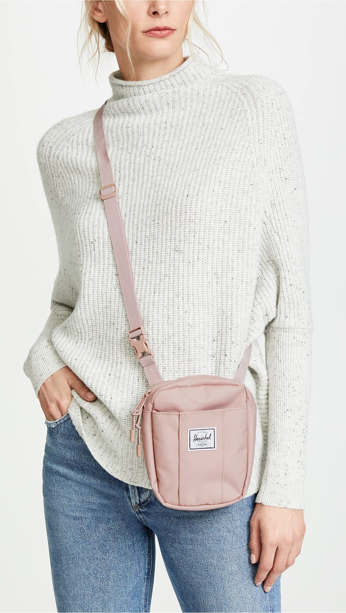 Herschel Cruz Cross Body Bag, Ash Rose, 0.5L