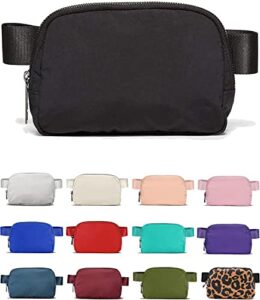 yoshuyuki fanny pack crossbody bag trendy waterproof small sling cross body purse for women men fashion waist packs mini belt pouch chest bum hip lulu dupes travel vacation running black