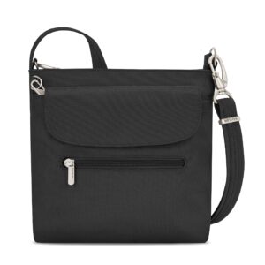 travelon anti-theft classic mini shoulder bag, black, one size, 8.5 x 8.5 x 2