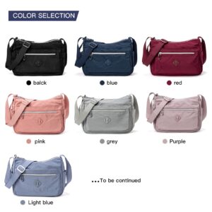 ETidy Crossbody Bag For Women Waterproof Lightweight Casual Shoulder Handbag Purse (L size Purple)