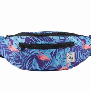 Vibe Festival Gear, proposed title- Vibe Festival Gear Fanny Pack for Men Women - Many Prints - Black Holographic Silver Gold Cute Waist Bag for Festival Rave Hiking Running Cycling