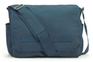 sweetbriar classic vintage messenger bag - original heavyweight cotton canvas shoulder bag with upgraded features